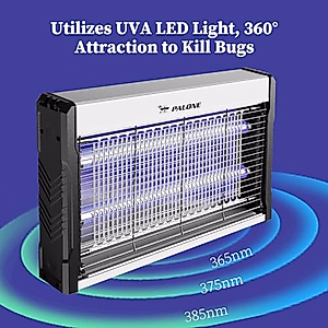 PALONE Electric Bug Zapper 3200V Mosquito Zapper Killer Indoor Insect Killer with Hanging Chain Mosquito Trap with Removable Collection Tray USB Electric Bug Zapper Outdoor for Home Office Warehouse