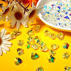 80 Pieces AB Crystal Beads Charms Butterfly Heart Star Flower Glass Crystal Beads Mixed Shape Loose Beads Crystal Pendants for Bracelets Necklace Earrings Jewelry Craft Making