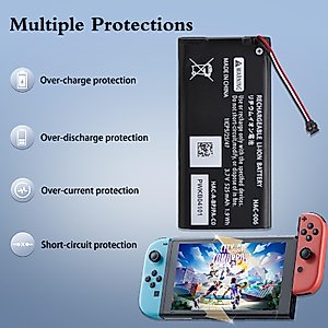 PowerTrust Replacement HAC-006 Battery Compatible with Nintendo Switch HAC-015 HAC-016 Joy-Con Controller HAC-A-JCR-C0 HAC-A-JCL-C0 (2 Pack)