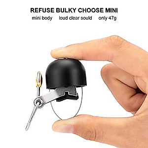 ROCKBROS Bike Bell Classic Bicycle Bell for Bike Ring Bell with Loud Sound Bells for Road Mountain Bike Handlebars Adults Black