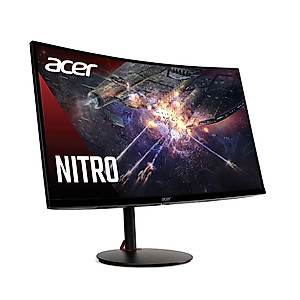 Acer Nitro XZ270U Pbmiiphx 27"" 1500R Curved WQHD (2560 x 1440) VA Zero-Frame Gaming Monitor with Adaptive-Sync Technology, 165Hz Refresh Rate, 1ms VRB, (Display Port & 2 x HDMI Ports), Black