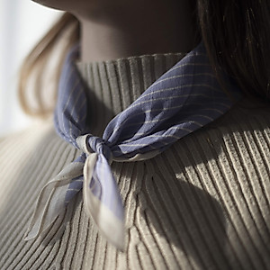 Kolo Topdrawer Japanese Handkerchief, 100% Cotton, Bamboo Pattern, Navy