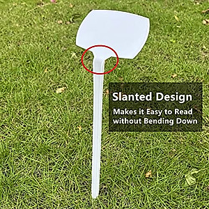 Extra Large Plant Labels, 14.1'' Tall Garden Markers for Plants Outdoor Waterproof T-Type Tags, Plastic Garden Labels for Herbs, Flowers, Vegetable, Seedlings with a Marker Pen (12PCS)