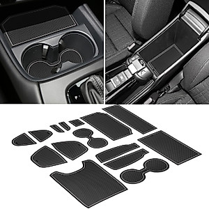 SENSHINE Customized Liners for Honda HRV Accessories 2023 2024 2025 Cup Holder Insert Center Console Liner Door Pocket Non-Slip Anti Dust Pad Premium Interior 15-PC Set (Gray Trim)