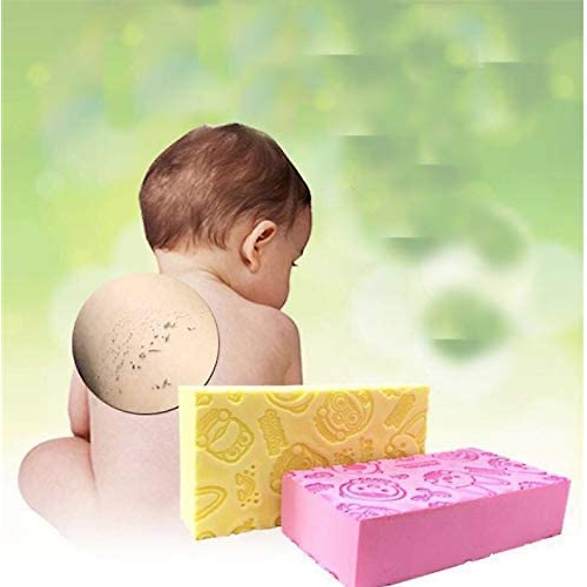 3pcs Ultra Soft Exfoliating Sponge,Bath Sponge for Kids and Adult Shower,Dead PVA Skin Sponge Remover for Bathroom Body Cleansing Supplies