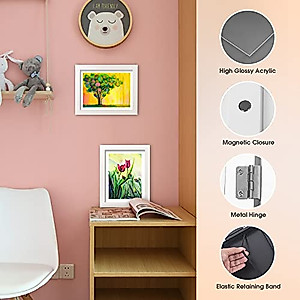 Fosdonge Hold 150 Pcs 8.5x11 Kids Artwork Frames Changeable Placing or Hanging, Front-Opening Kids Art Frame, Childrens Art Project Frames for 3D Picture, Crafts, Hanging Art