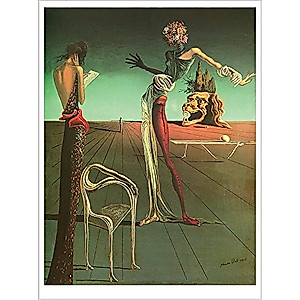 Poster Woman with A Head of Roses. Salvadore Dali. Art Print Reproduction (16.2" x 21.5")