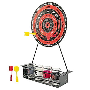 Fairly Odd Novelties Darts Drinking Game Fun Shots Drinking Party Game, Black, One Size