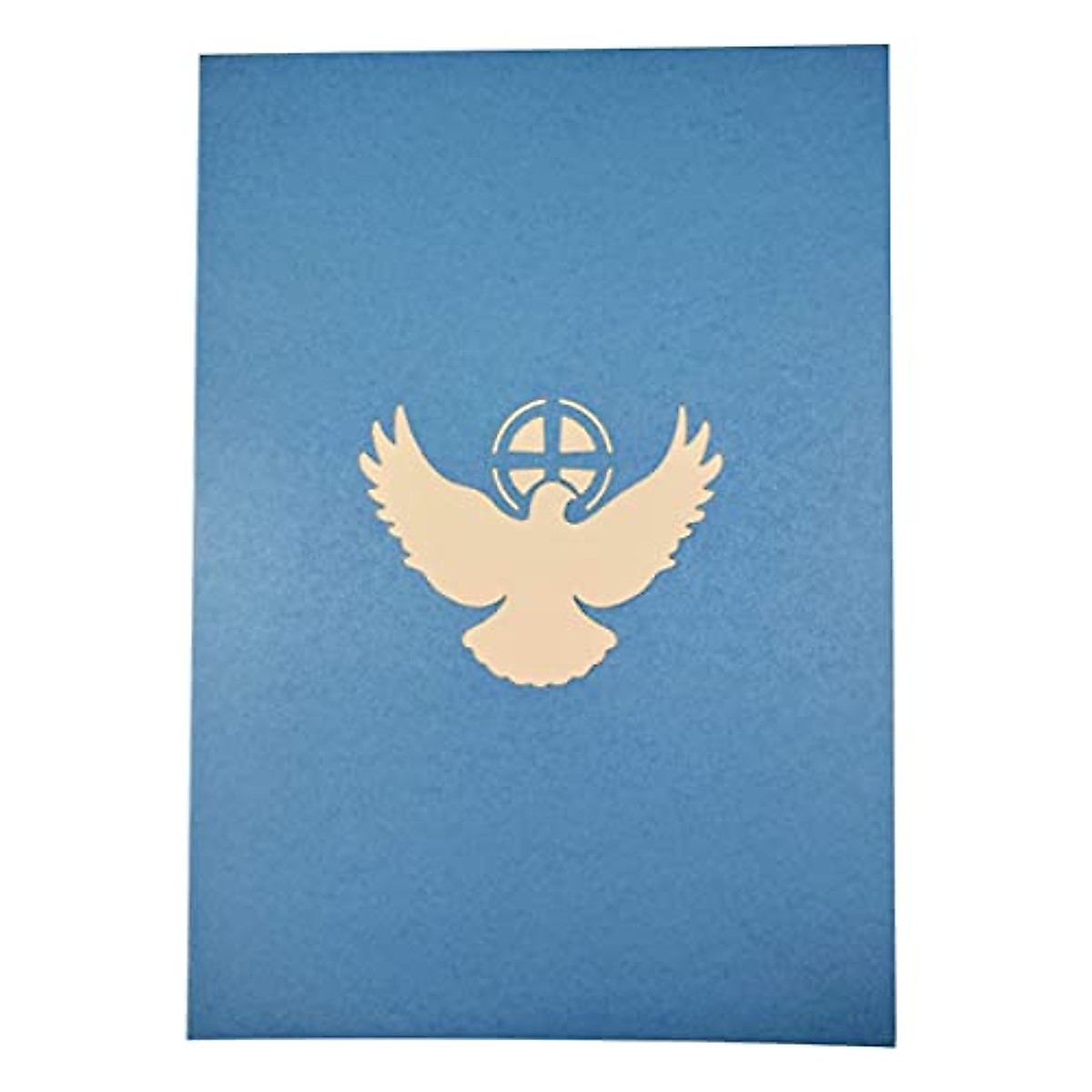 iGifts And Cards Inspirational White Dove with Olive Branch 3D Pop Up Greeting Card - Religious Sympathy Card, Condolences Card, Congratulations Ordination Gift, Beautiful Priest Appreciation Present