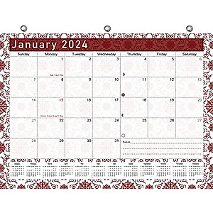2023-2024 Calendar 16 Months Student Calendar/Planner for 3-Ring Binder, Desk, or Wall -v014