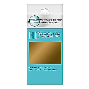 Gold Coated Green Welding Filter, 2" x 4.25" (Shade 14)