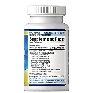 Puritan's Pride Probiotic 10 with Vitamin D, 60 Capsules (Pack of 2)