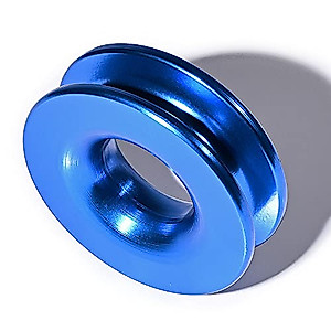 Astra Depot Winch Recovery Snatch Ring 41000lbs & 1/2" Protective Sleeves Soft Shackle for Towing Straps ATV UTV Truck 4WD Off-Road (Set, 2 Green Shackle&1 Blue Ring)