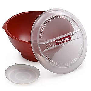 Presto PowerPop Microwave Popcorn Popper, 3Qt, Red
