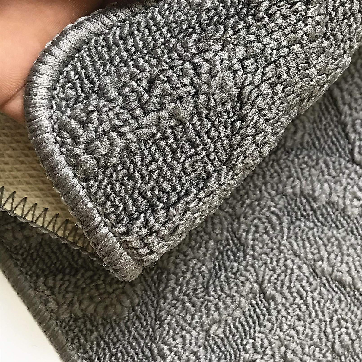 smabee Indoor Doormat Front Door Mat 17"x28", Keeps Your Floors Clean, Half Round Entrance Mat for Outdoors Toilet Patio Kitchen Bedroom (Gray 3Pcs)