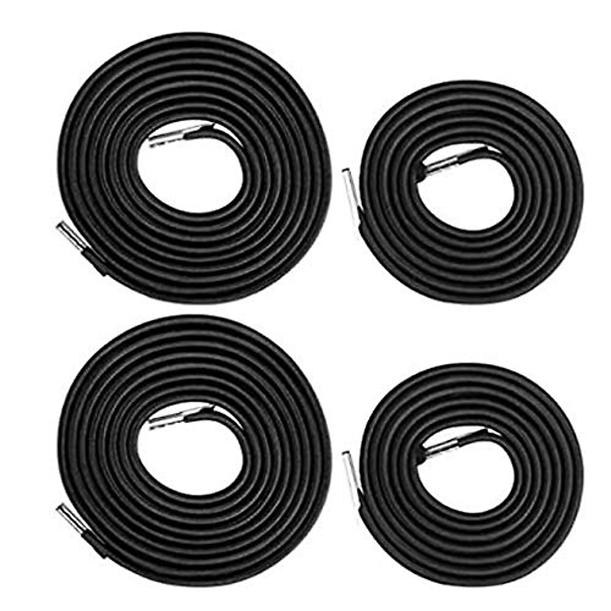 Four Seasons BeiJiaEr Zero Gravity Chair Heavy Duty Universal Replacement Cords (4.5 mm) Laces Bungee Elastic Patio Recliner Lounge Chair Repair Stretch Cords (4 Cords) (Black)