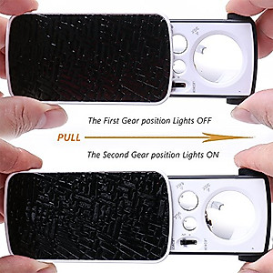 Jewelry Loupes, DREAMZE 30X 60X 90X LED Lighted Illuminated Jewelers Eye Loupe Jewelry Magnifier for Gems Jewelry Rocks Stamps Coins Watches Hobbies Antiques Models Photos - Black