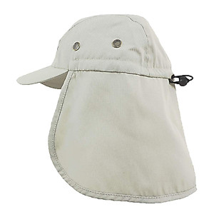 Foreign Legion Style Sun Flap Hat Beige Stone