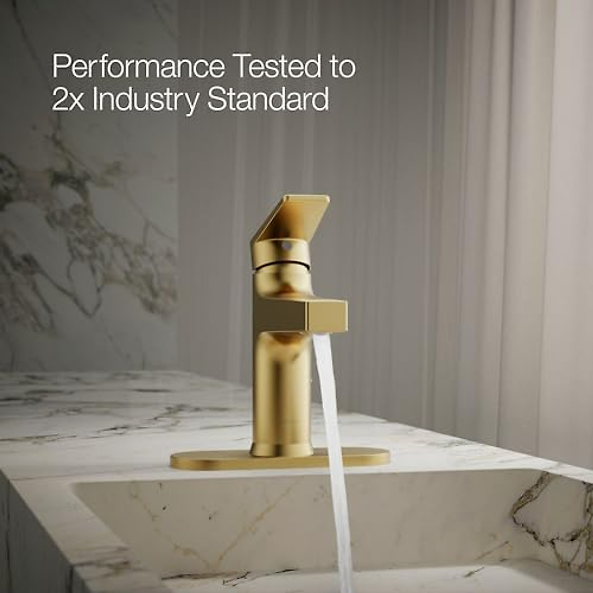 KOHLER Taut Single-Handle Bathroom Sink Faucet with Escutcheon