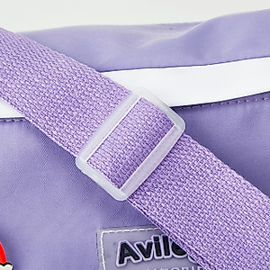 Crossbody Bags for Women Kawaii Bag with Pins Pendant Shoulder Bag Messenger Bag Cute Tote Stylish Hobo Purses Satchel 2023