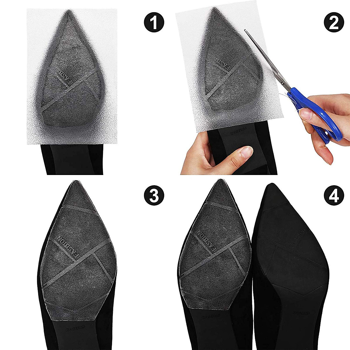 Boao 2 Rolls Sole Protector Stickers for High Heel Shoes Self Adhesive Cover Protector Clear Sole Nonslip Bottoms Women(n4 x 30 Inch)