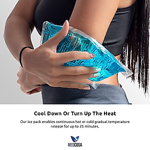 Medcosa Large Flexible Sport Ice Pack | Any Ache, Any Pain, We’ve Got You Covered | Extra Large Cold Reusable Pack | Ideal for Sport Injuries, R.I.C.E Treatment & Back Ailments