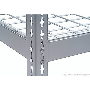 Global Industrial Wire Shelving Wire Mesh Deck (Shelf), 48"W x 24"D, 1/4" Thick Gray Epoxy Finish, 3" Openings, Reinforced