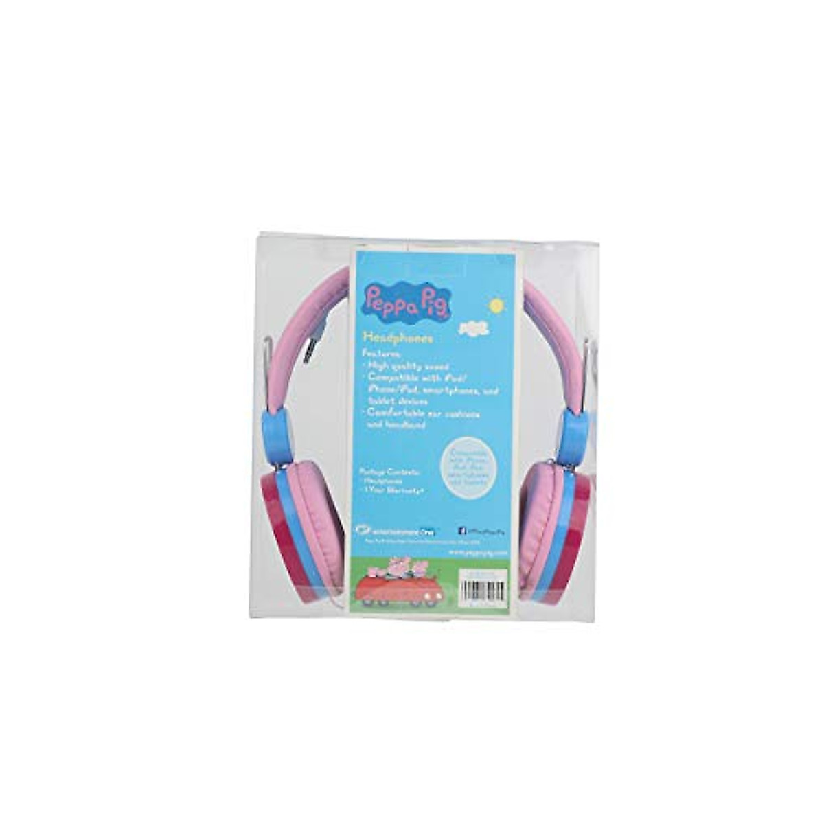 Peppa Pig Over The Ear Headphones HP1-01057 | Soft and Cushioned Ear Pieces to Fit Any Size, Adjustable Headband Headphones, Great Sound, Volume Limiting Technology, Model Number: HP1-01708