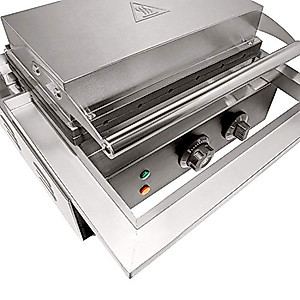 GorillaRock Corn Dog Waffle Maker for Commercial Use | 6 Hotdog Waffles on a Stick | Stainless Steel | 110V