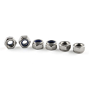 E-outstanding Eyebolt 6PCS M6x12 Male Thread Machinery Shoulder Lifting Ring Eye Bolt with M6 304 Stainless Steel Nylon Lock Nuts