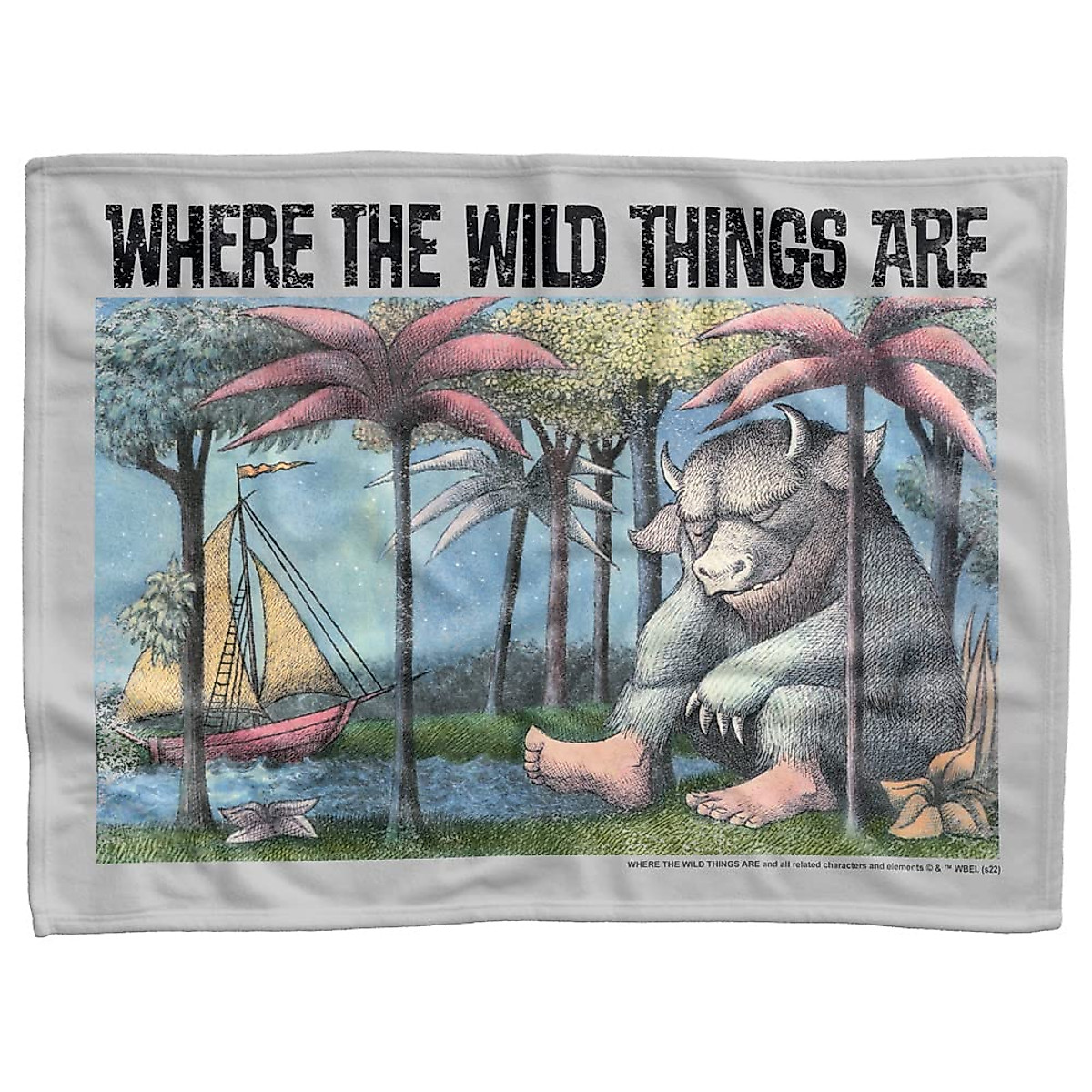 LOGOVISION Where The Wild Things are Lightweight Baby Blanket, 30"X40", Cover Art Unisex for Infants Girls & Boys