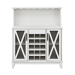 Home Source Jill Zarin Kitchen Microwave Cart in White