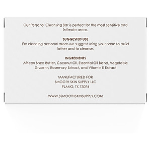 Personal Cleansing Bar by Se-Brázil All Natural Soap-Free Organic Ingredients for Intimate Cleansing and Hydration, Cleansing Bar for Sensitive Skin, Body Odor and pH Balance, Fragrance-Free