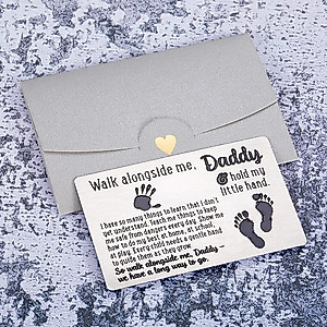 Fathers Day Gift for New Dad Wallet Insert Card Daddy Father to Be Birthday Gifts from Daughter Son Kids Pregnancy Baby Announcement Gifts for Him Men First Time Dads Husband from Wife Christmas