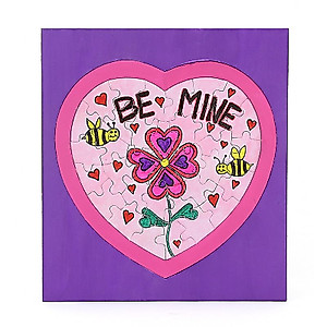 Hygloss Compoz-A-Puzzle - Heart Shape - Fun Activity - Great for Arts & Crafts - White & Sturdy - Surrounding Frame is 8.5” x 9.5” - 36 Puzzle Pieces, 6 Puzzles