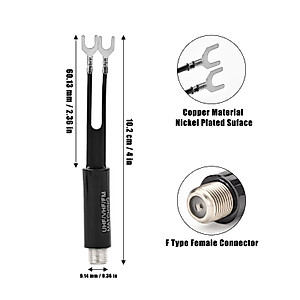 AccEncyc 4 PCS UHF/VHF/FM Antenna Balun Transformer-Converting 75 Ohm to 300 Ohm Coax Adapter Converter with Female Jack for TV and Radio