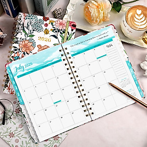 2023-2024 Planner – Jul 2023 – Jun 2024, Weekly ＆ Monthly Academic Planner 2023-2024, 6.4" x 8.5" with Tabs, Flexible Hardcover, Thick Paper, Strong Binding, Back Pocket, Inspirational Quotes ＆ Notes