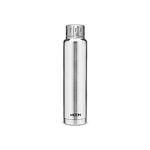 Milton Thermosteel Elfin 750, Vacuum Insulated Flask, 750 ml | 25 oz | 24 Hours Hot & Cold Water Bottle 18/8 Stainless Steel, Durable Body, BPA Free, Leak-Proof Simple Screw Lid | Silver