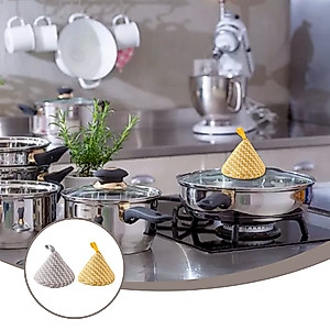 2 Pcs Mini Oven Mitts Japanese Style Triangles Pot Handle Caps Anti-Scalding Pot Knob Cloth Cover Holders for Pot lids Casseroles Microwave Kitchen