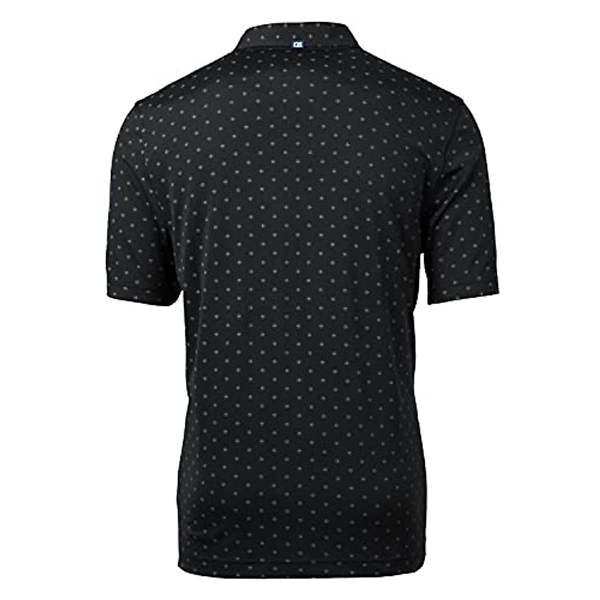 Cutter & Buck Men's Short Sleeve Virtue Eco Pique Tile Print Polo Shirt, Black, XXXL