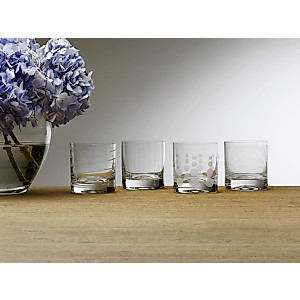 Mikasa, Double Old Fashioned Glass, Clear Clear, Set of 4
