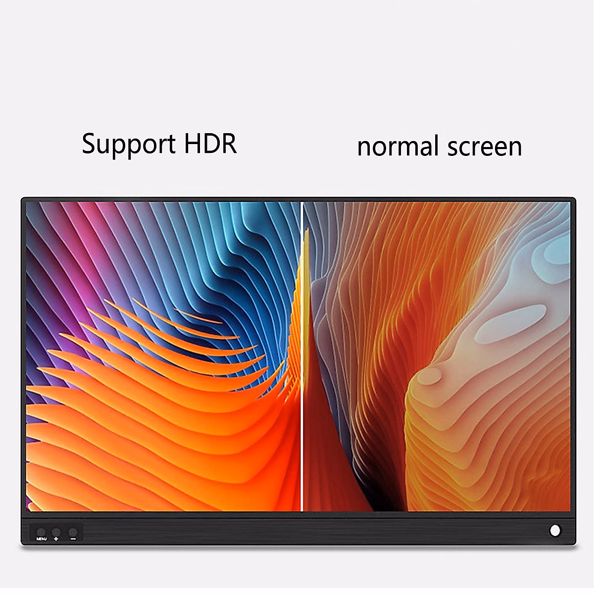 DFZ Portable Kickstand Monitor for Laptops, 15.6 Inch 1080P External Monitor with Adjustable Angle