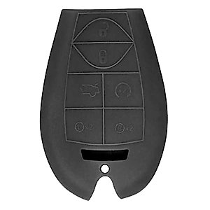 Keyless2Go Replacement for New Silicone Cover Protective Case for Select Dodge Chrysler Jeep Remote Key Fobiks - Black
