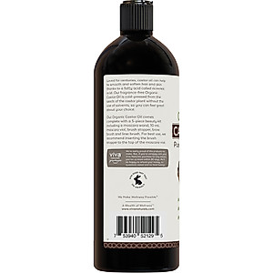 Viva Naturals Organic Castor Oil, 16 fl oz - Cold Pressed Castor Oil for Skin, Hair and Lashes - Traditionally Used to Support Hair Growth - Certified Organic & Non-GMO - Includes Beauty Kit