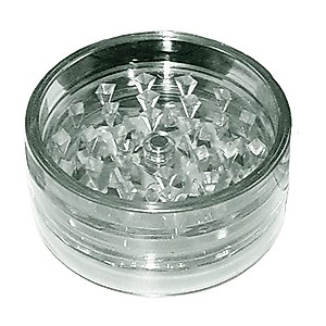 Acrylic 2pc Grinder w/Magnet - Clear Color (2.25, Acrylic-Clear)
