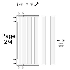 Nuvo Iron PRO6 (Pro 6) Gate Frame, 6 Standard Fence Board Wide x 6’ Long, Black, 6 Foot