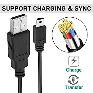 SAITECH IT 10 Pack USB 2.0 A to Mini 5 pin B Cable for External HDDS/Camera/Card Readers/ MP3 Player(150cm - 5Feet - 1.5M) -Black