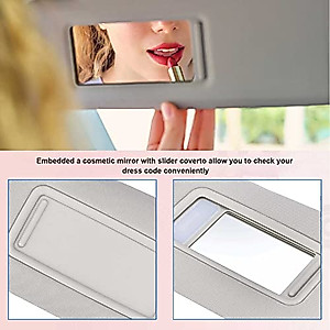 Nakuuly Left Driver Side Sun Visor with Mirror Light Compatible with Mazda CX-9 2010-2015 Replaces TDY1-69-320, TD11-69-320C-75, TD11-69-320D-75 Gray