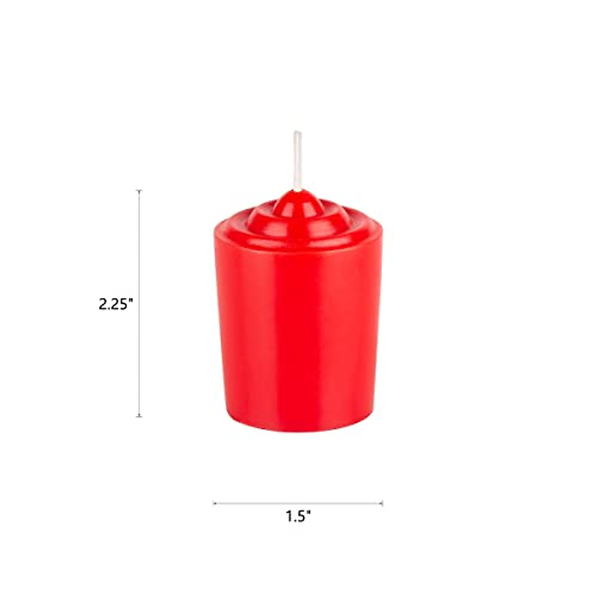 Mega Candles 12 pcs Unscented Red Votive Candle, Hand Poured Wax Candles 15 Hours 1.5 Inch x 2.25 Inch, Home Décor, Wedding Receptions, Baby Showers, Birthdays, Celebrations, Party Favors & More