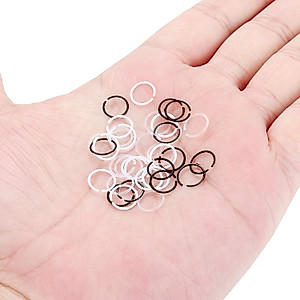 Kridzisw 22G Clear Plastic Silicone Nose Rings Hoop Piercing Retainer Flexible Bioflex Thin Nostril Lip Nose Ring Tragus Cartilage Helix Daith Rook Earrings Piercing Jewelry Work Sport Women Men 8mm